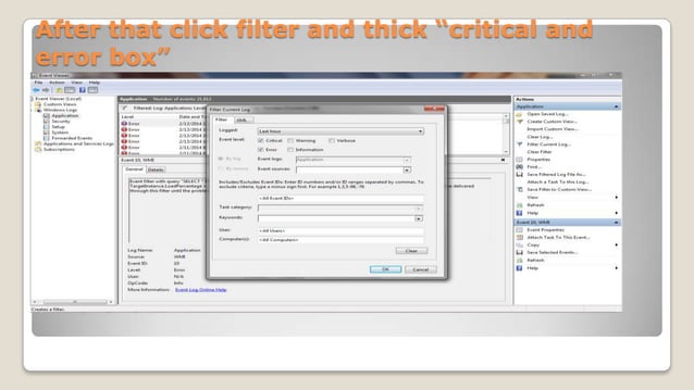 Error Log | PPTX | Operating Systems | Computer Software and Applications