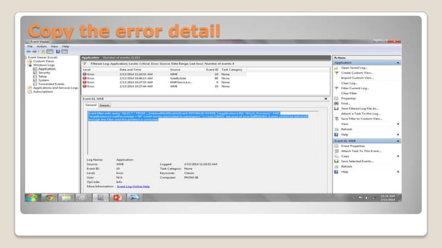 Error Log | PPTX | Operating Systems | Computer Software and Applications
