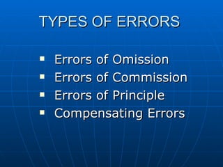Error management | PPT