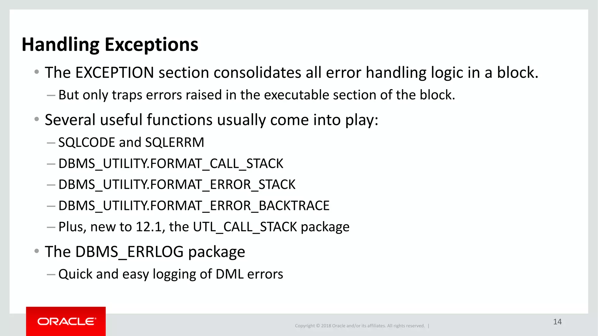 Error Management Features of PL/SQL | PDF