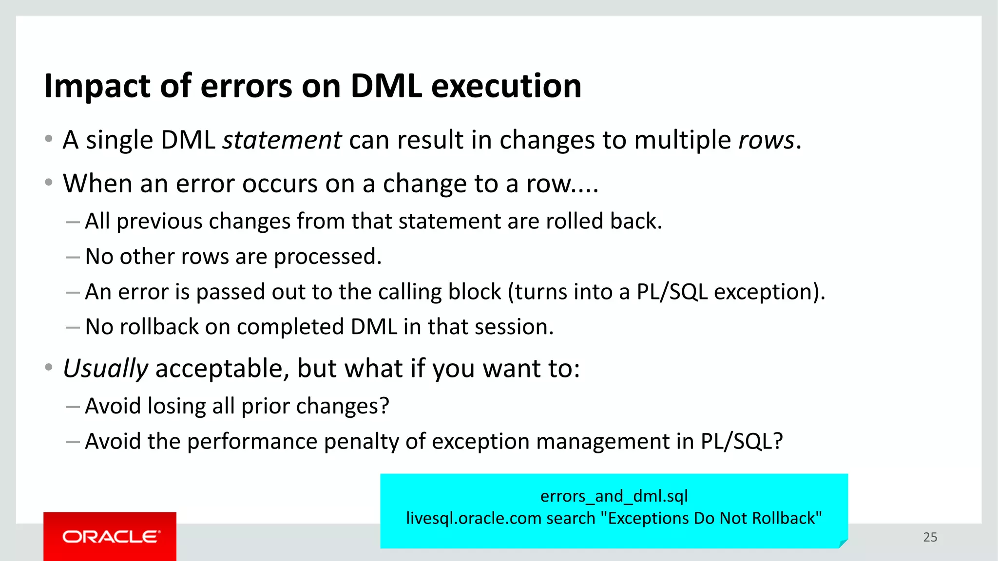 Error Management Features of PL/SQL | PDF