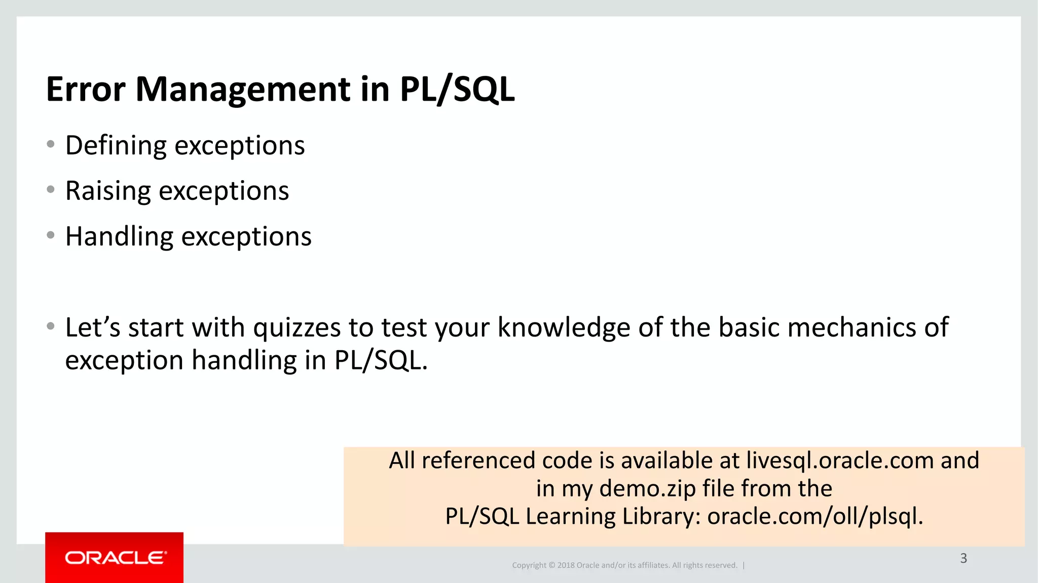Error Management Features of PL/SQL | PDF