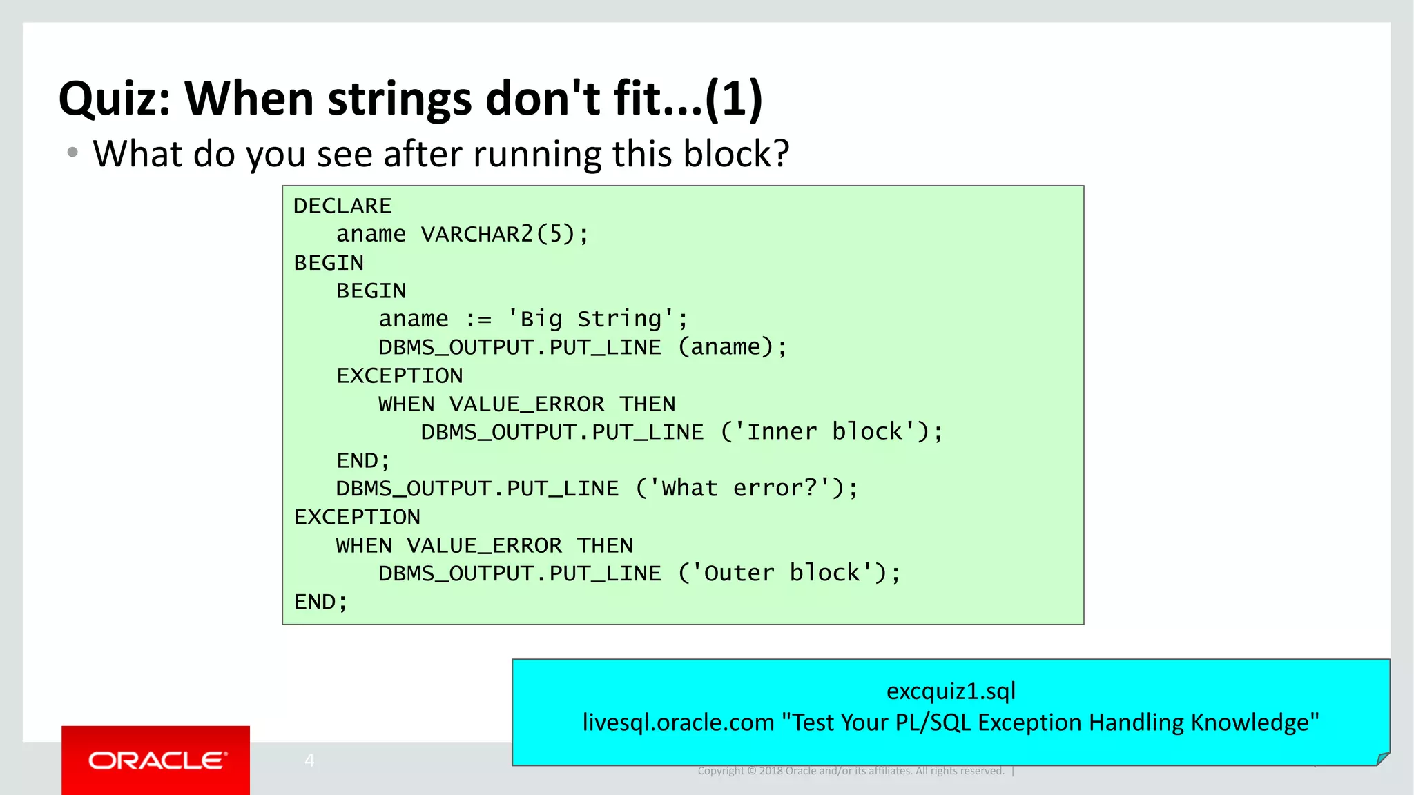 Error Management Features of PL/SQL | PDF