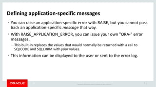 Error Management Features of PL/SQL | PDF