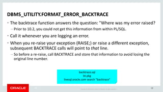Error Management Features of PL/SQL | PDF
