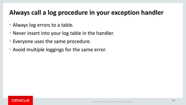 Error Management Features of PL/SQL | PPT | Free Download