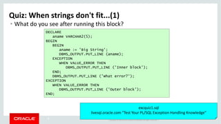 Error Management Features of PL/SQL | PDF
