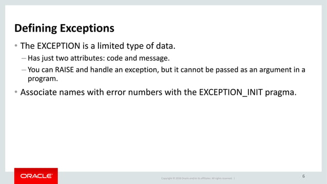 Error Management Features of PL/SQL | PPT | Free Download