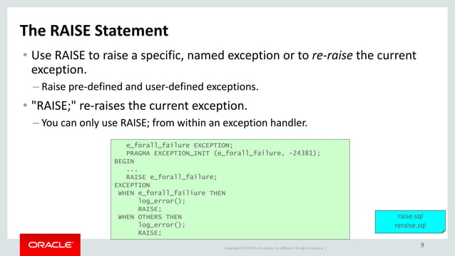 Error Management Features of PL/SQL | PPT | Free Download