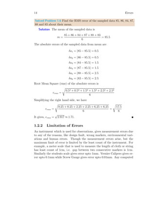 Measurements of Errors - Physics - An introduction by Arun Umrao | PDF