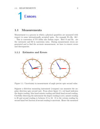 Measurements of Errors - Physics - An introduction by Arun Umrao | PDF