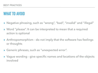 How to write good error messages | PPT