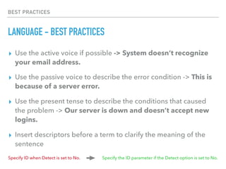 How to write good error messages | PPT
