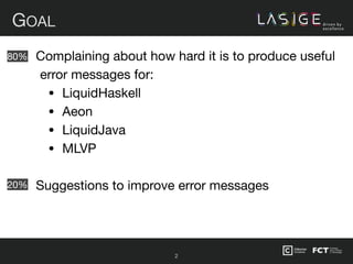 Understandable and Useful Error Messages for Liquid Types | PPT