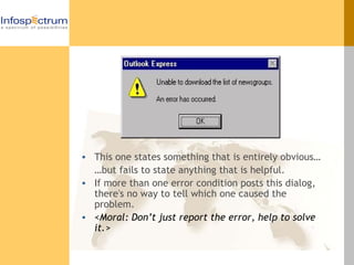 Error Messages In Software Applications | PPT | IT and Internet Support ...