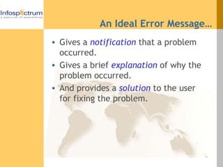 Error Messages In Software Applications | PPT | IT and Internet Support ...