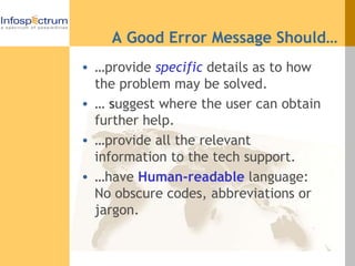 Error Messages In Software Applications | PPT | IT and Internet Support ...
