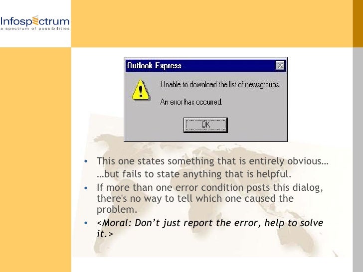 Error Messages In Software Applications