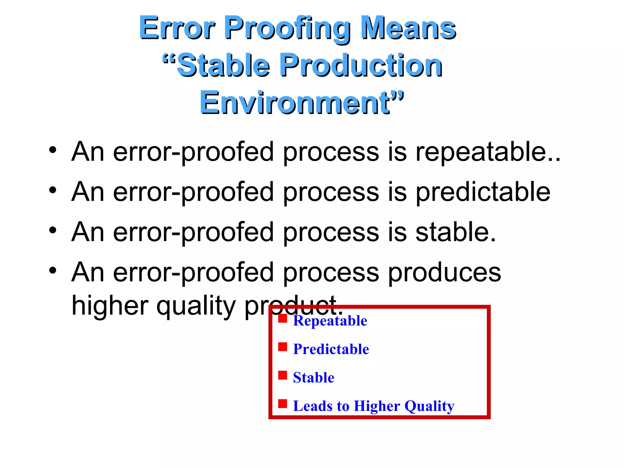 Error proofing | PPT