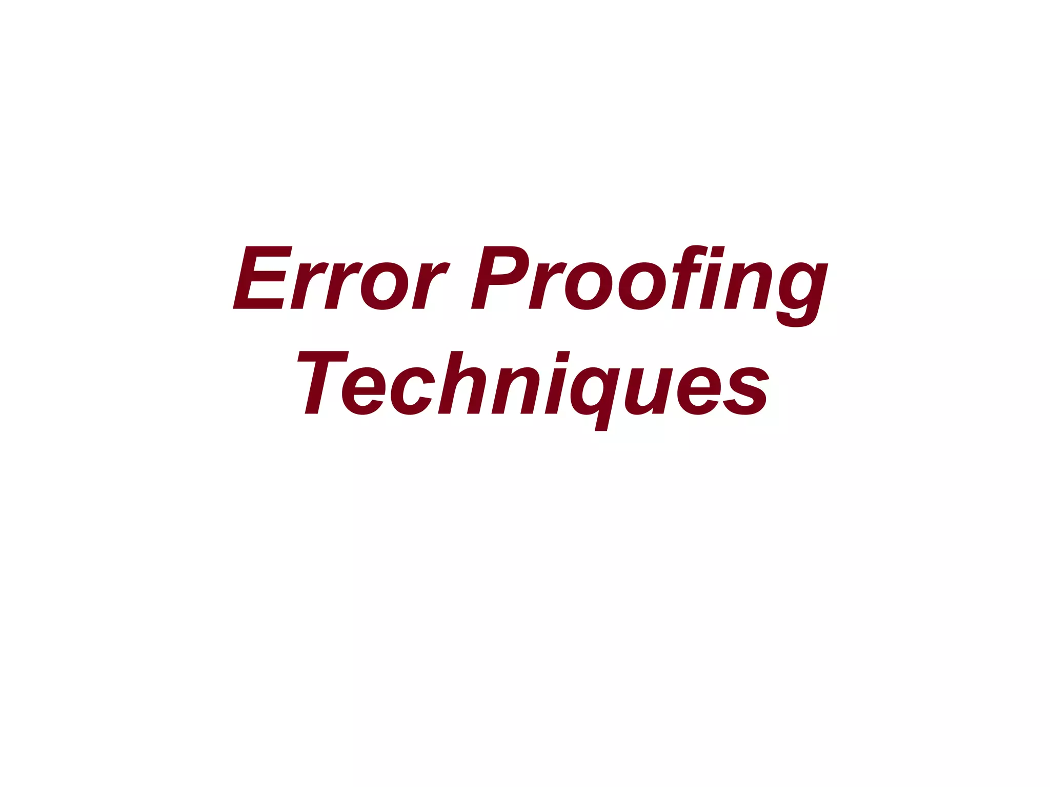 Error Proofing.ppt