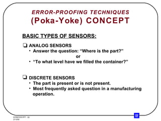 Error proofing technique - Poka Yoke | PPT | Physics | Science