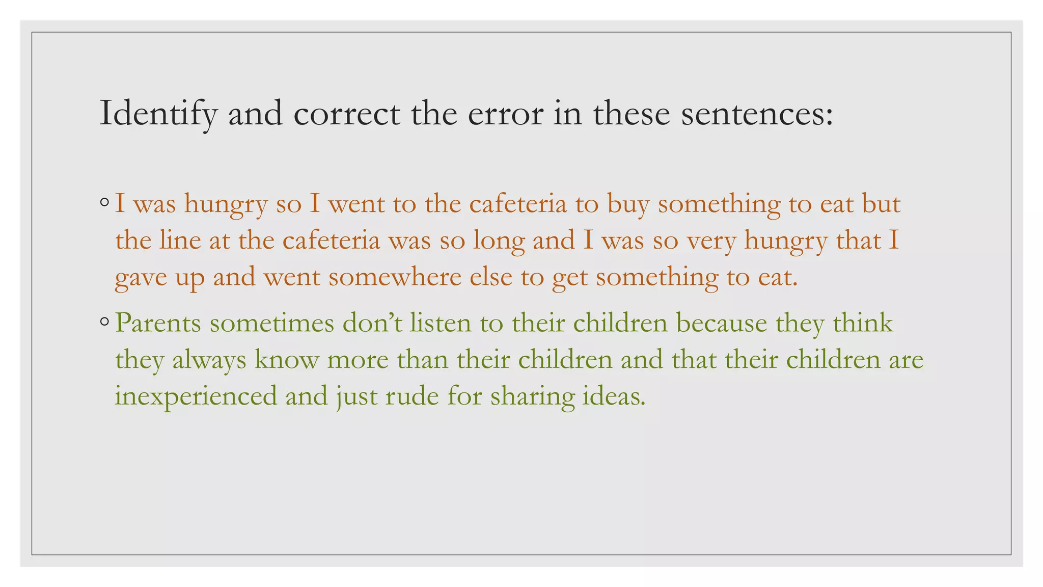 Error recognition - Paper 1 Practice for CSEC English | PPTX