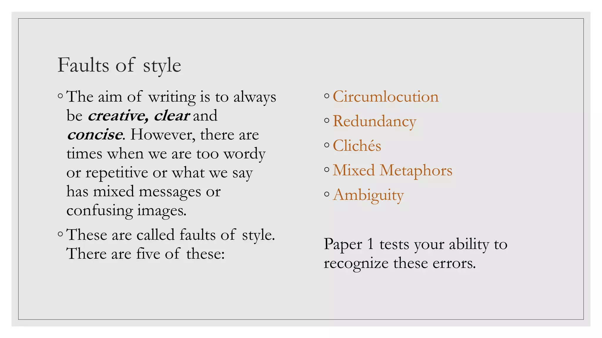 Error recognition - Paper 1 Practice for CSEC English | PPTX