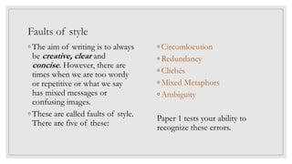 Error recognition - Paper 1 Practice for CSEC English | PPTX