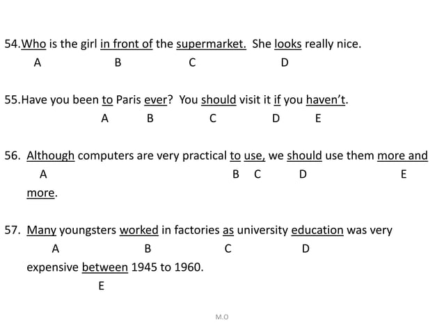 Error recognition General MO | PPT