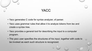 Error Recovery strategies and yacc | Compiler Design | PPTX
