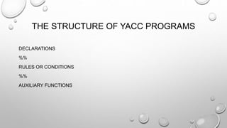 Error Recovery strategies and yacc | Compiler Design | PPTX