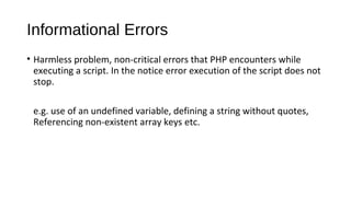 Error reporting in php | PPT