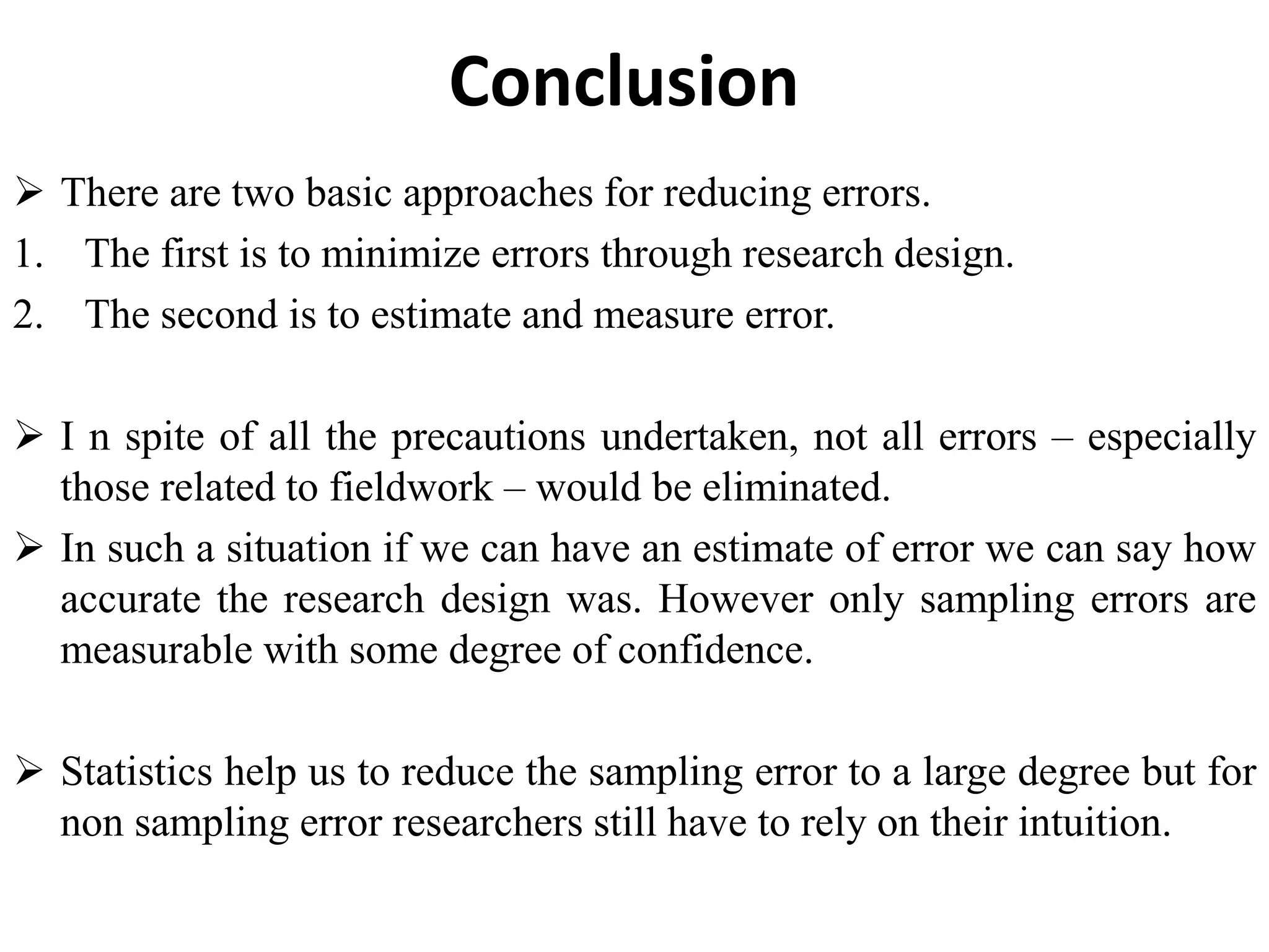 ERRORS IN RESEARCH DESIGN | PPTX | Science