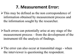 ERRORS IN RESEARCH DESIGN | PPTX | Science