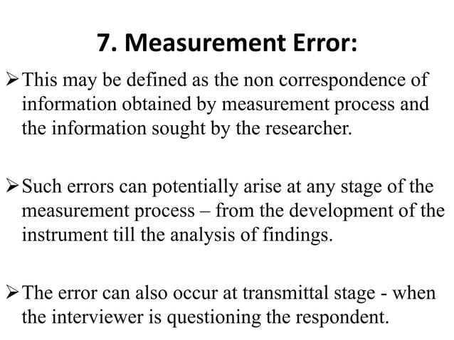ERRORS IN RESEARCH DESIGN | PPTX | Science
