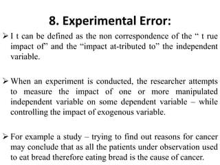 ERRORS IN RESEARCH DESIGN | PPTX | Science
