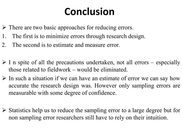 ERRORS IN RESEARCH DESIGN | PPTX | Science