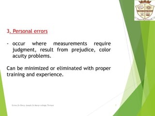 Errors | PPTX | Chemistry | Science