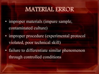 Errors in Research | PPTX