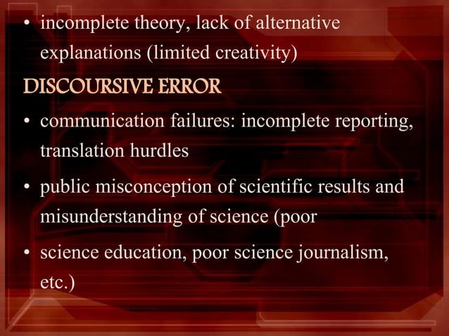 Errors in Research | PPTX