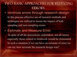 Errors in Research | PPTX