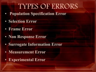 Errors in Research | PPTX