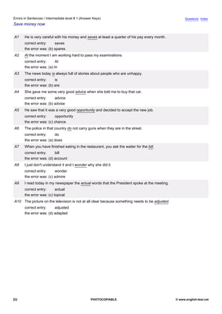 Errors in-english-tests-sample | PDF