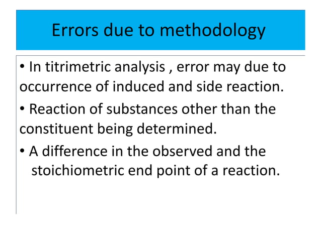 Errors Pharmaceutical Analysis 1 Ppt