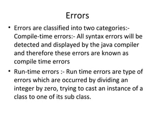 Errors and exception | PPT