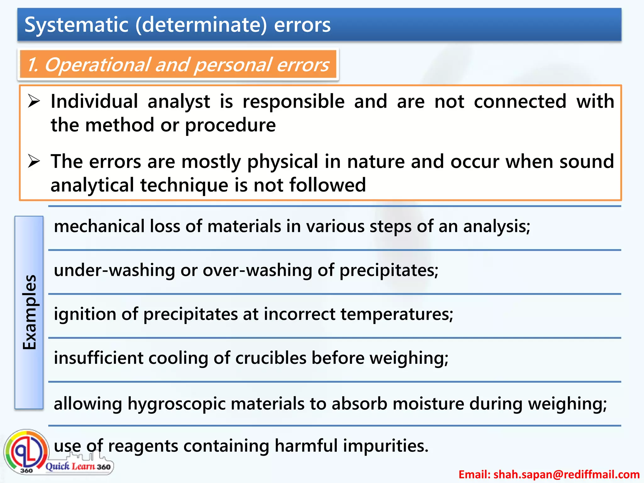 Errors and its minimization | PDF
