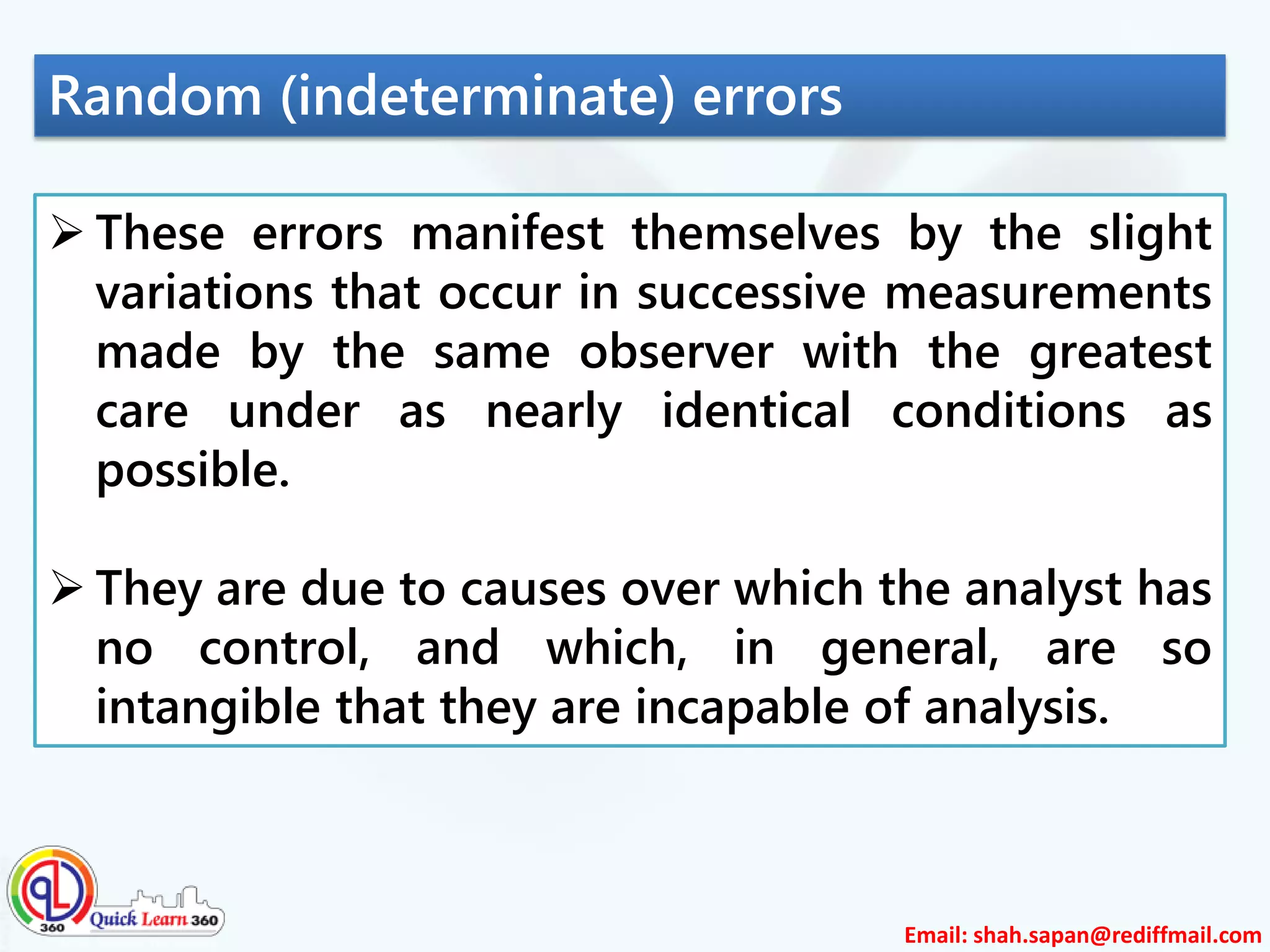 Errors and its minimization | PDF
