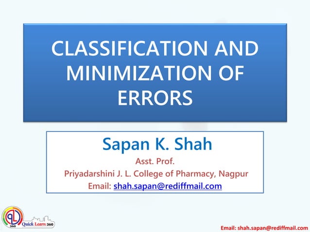 Errors and its minimization | PDF | Chemistry | Science