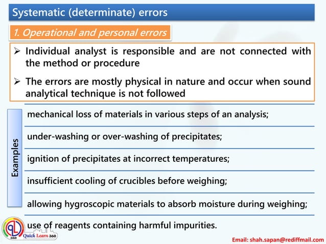 Errors and its minimization | PDF | Chemistry | Science