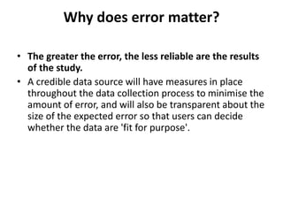 Errors and types | PPTX